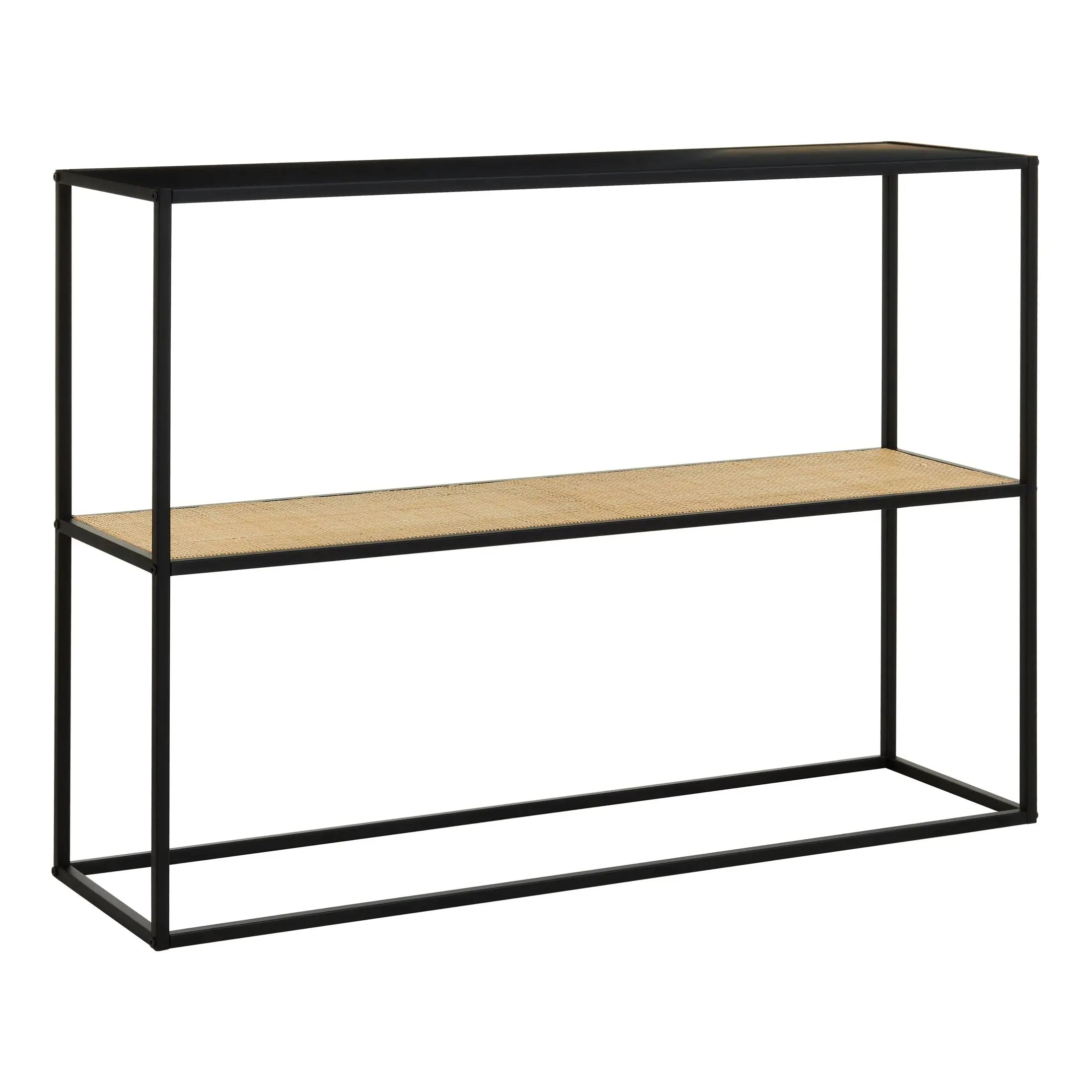 Derok 2 Tier Rattan And Metal Console Table – NJ Home Interiors
