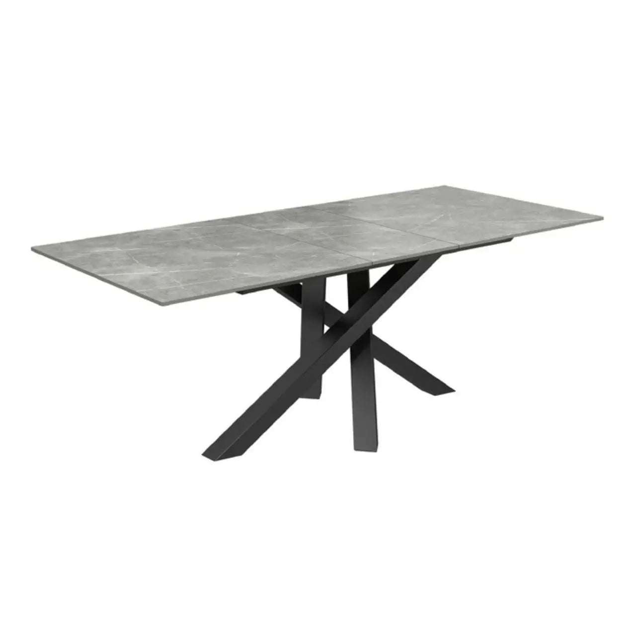 Brendan 160-240cm Matte Grey Ceramic Pull-Out Extending Dining Table ...